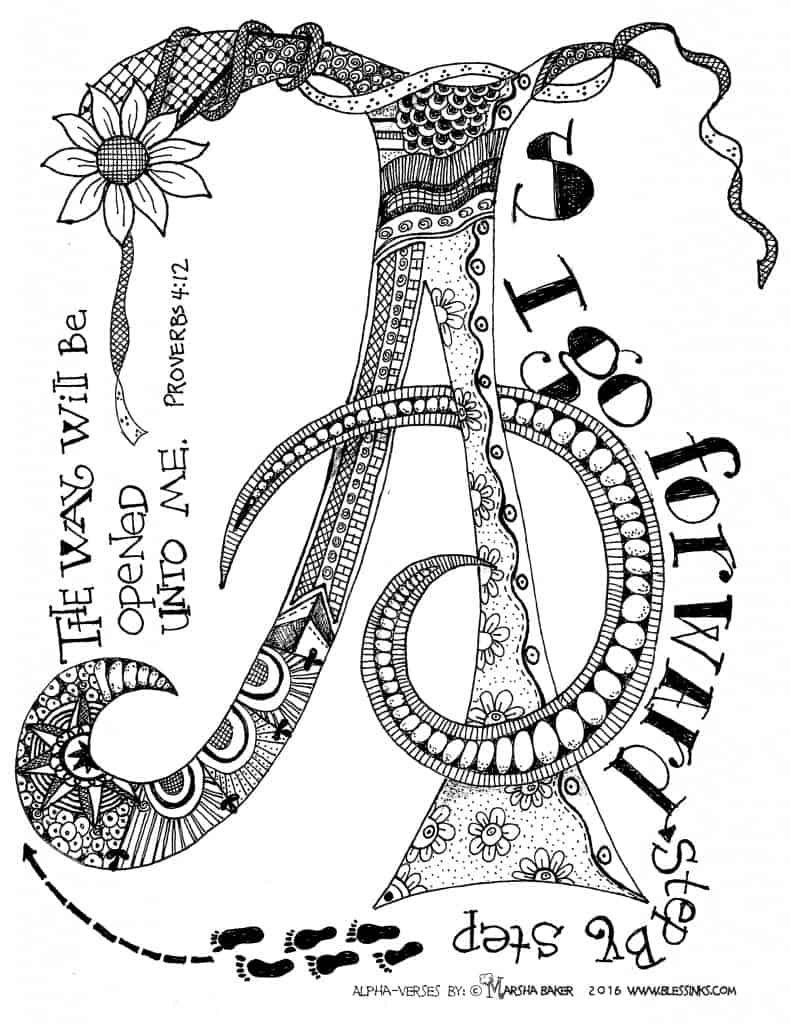 Doodle Devo Friday - Alpahbet Verses - A and printable - Blessinks ...